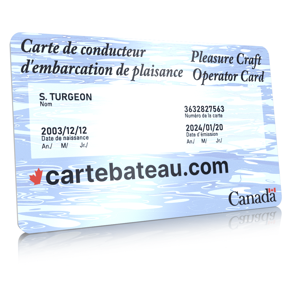 Formulaire nº 84-0172F - Permis d'Embarcation de Plaisance