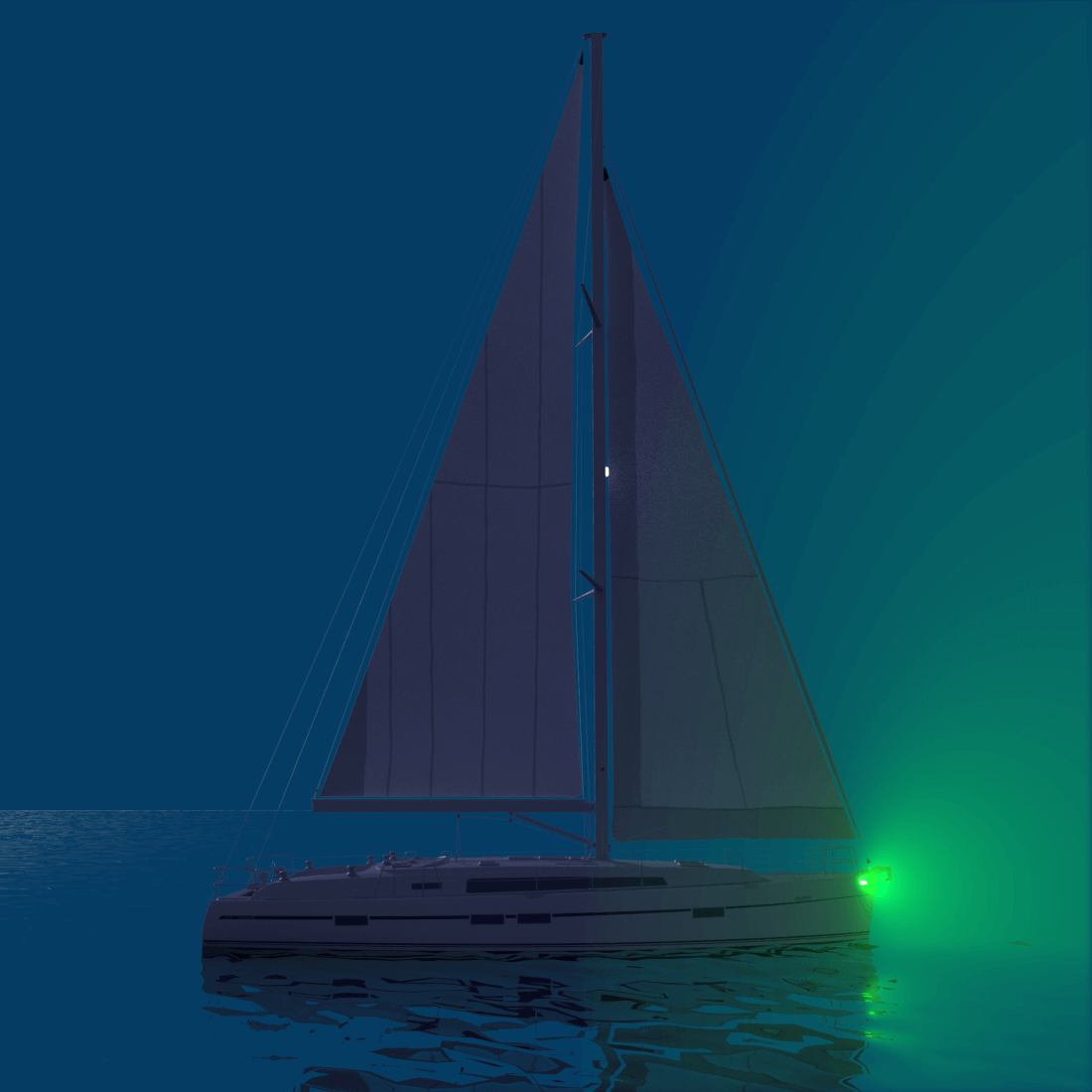 Feux de navigation à montrer la nuit selon le type de bateau